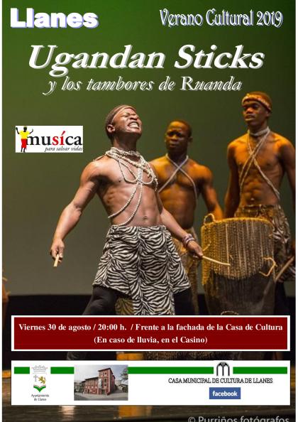 Actuación del grupo africano “Uganda Sticks” (Llanes) | Turismo en Llanes